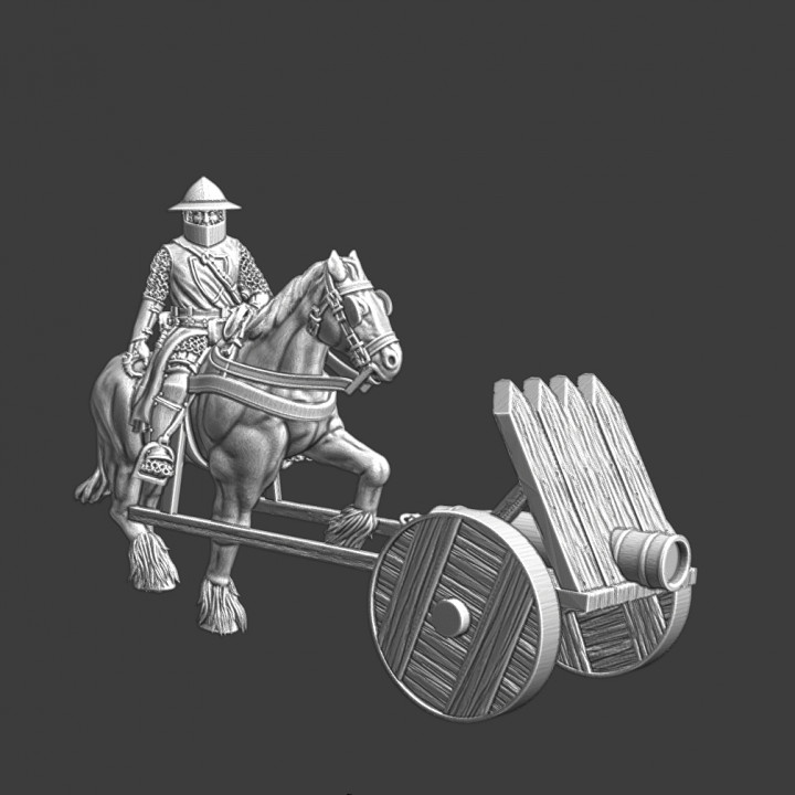 3D Printable Medieval tank - mobile cannon by Northern Crusades Miniatures