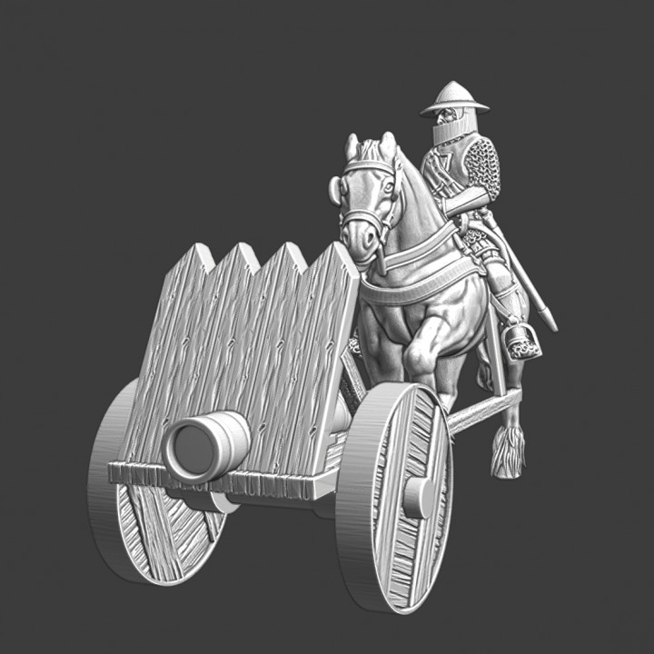 3D Printable Medieval tank - mobile cannon by Northern Crusades Miniatures
