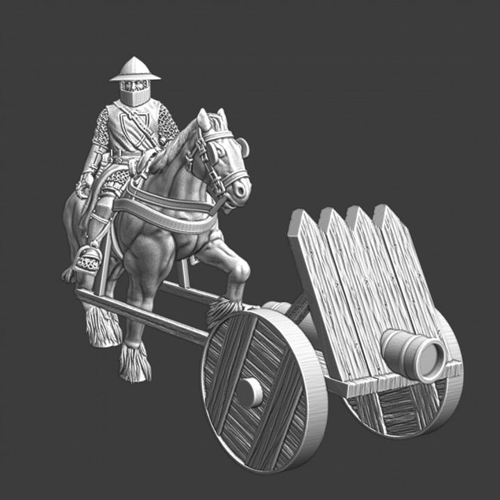 3D Printable Medieval tank - mobile cannon by Northern Crusades Miniatures