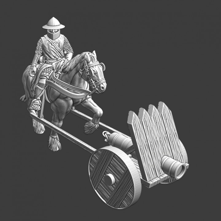 3D Printable Medieval tank - mobile cannon by Northern Crusades Miniatures