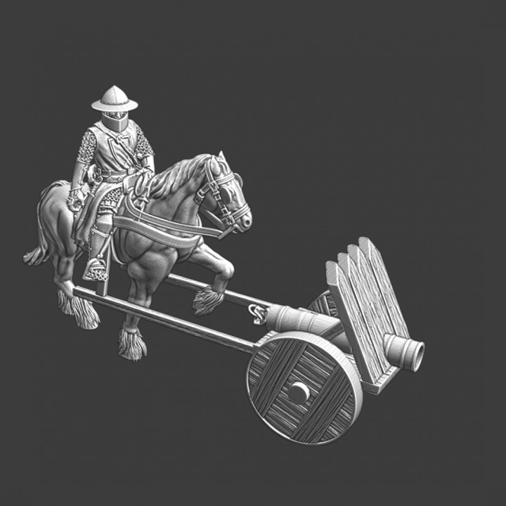 3D Printable Medieval tank - mobile cannon by Northern Crusades Miniatures