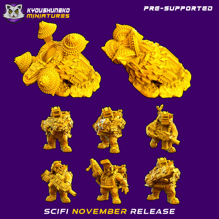 3D Printable November 2021 Sci-Fi Release - Space Dwarf Army by ...
