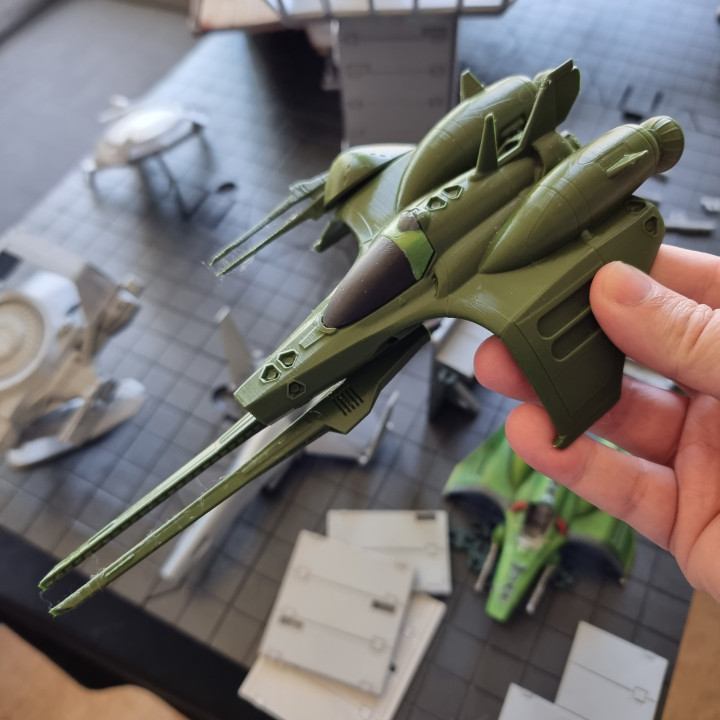3D Printable Gaeru Zalg Alien Starfighter by 2nd Dynasty