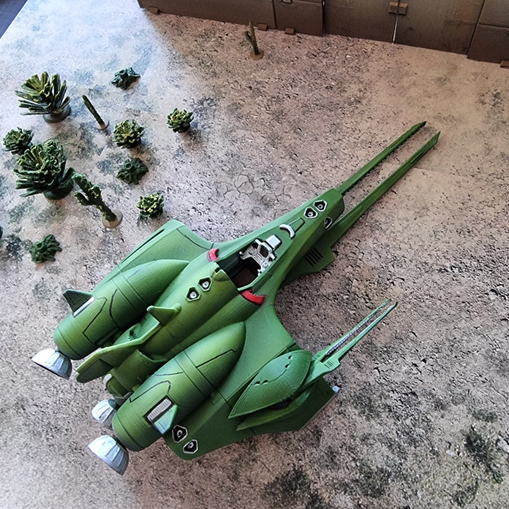 3D Printable Gaeru Zalg Alien Starfighter by 2nd Dynasty