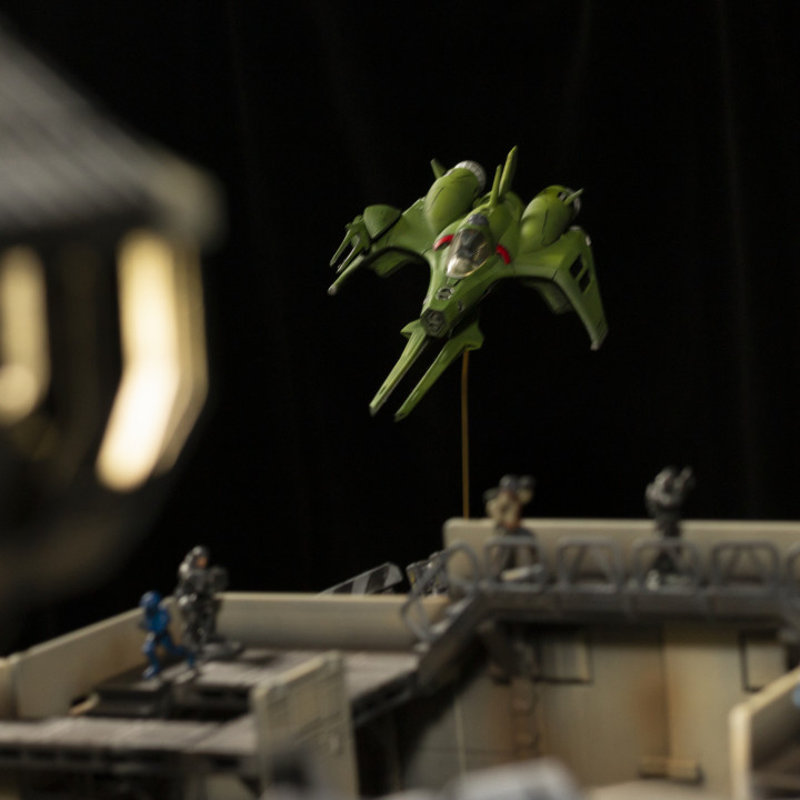 3D Printable Gaeru Zalg Alien Starfighter by 2nd Dynasty