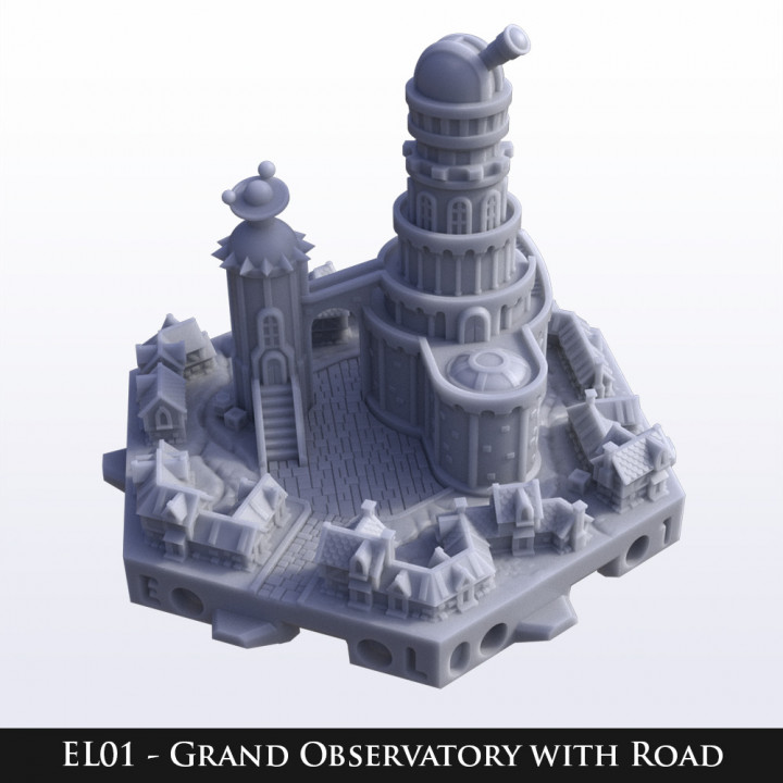 3D Printable Hexton Hills Epic Cities Grand Observatory Set by Hexton Hills