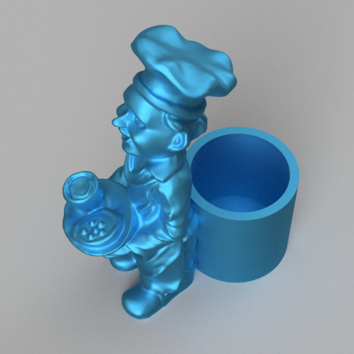 3D Printable Chef cook pen holder by anthony