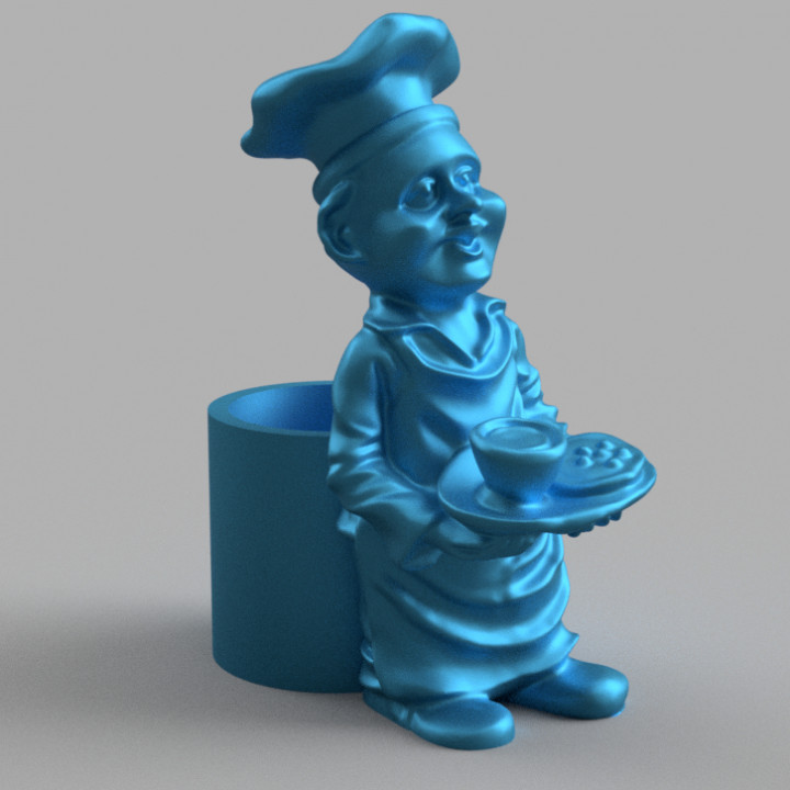 3D Printable Chef cook pen holder by anthony