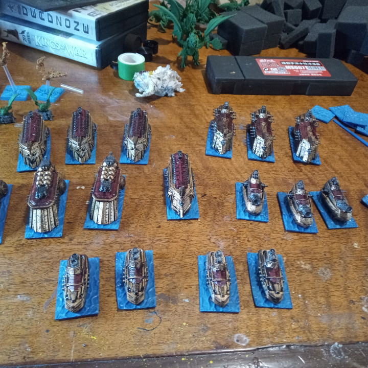3D Print of Mantic Games Armada - Full Dwarf Fleet by CaptainGlen