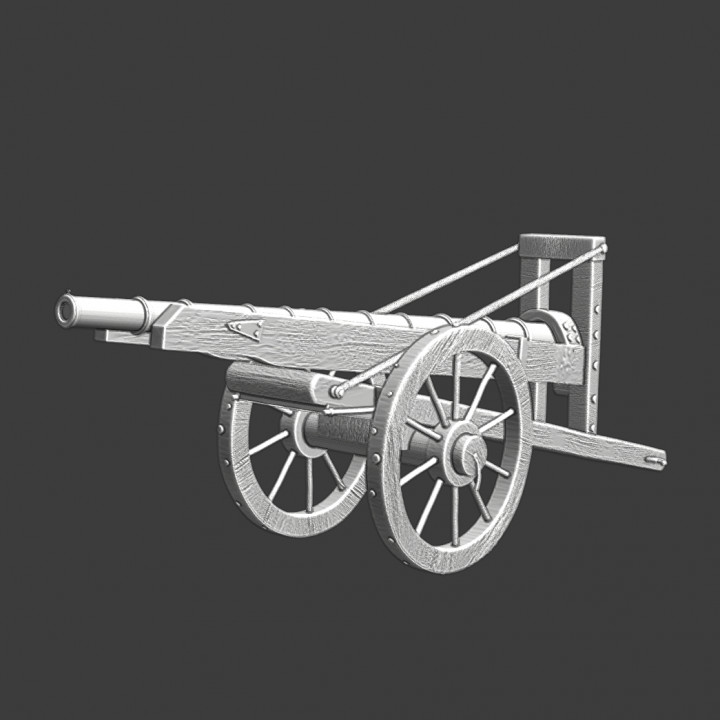 3D Printable Medieval precision cannon by Northern Crusades Miniatures