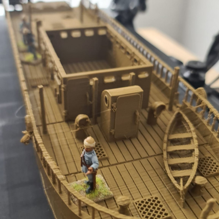 3D Printable Nile Gunboat Melik 28mm (scalable to 15mm) by Jens Najewitz