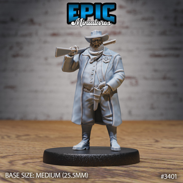 3D Printable Marshall Set / Lawman / Enforcement Officer / Wild West ...