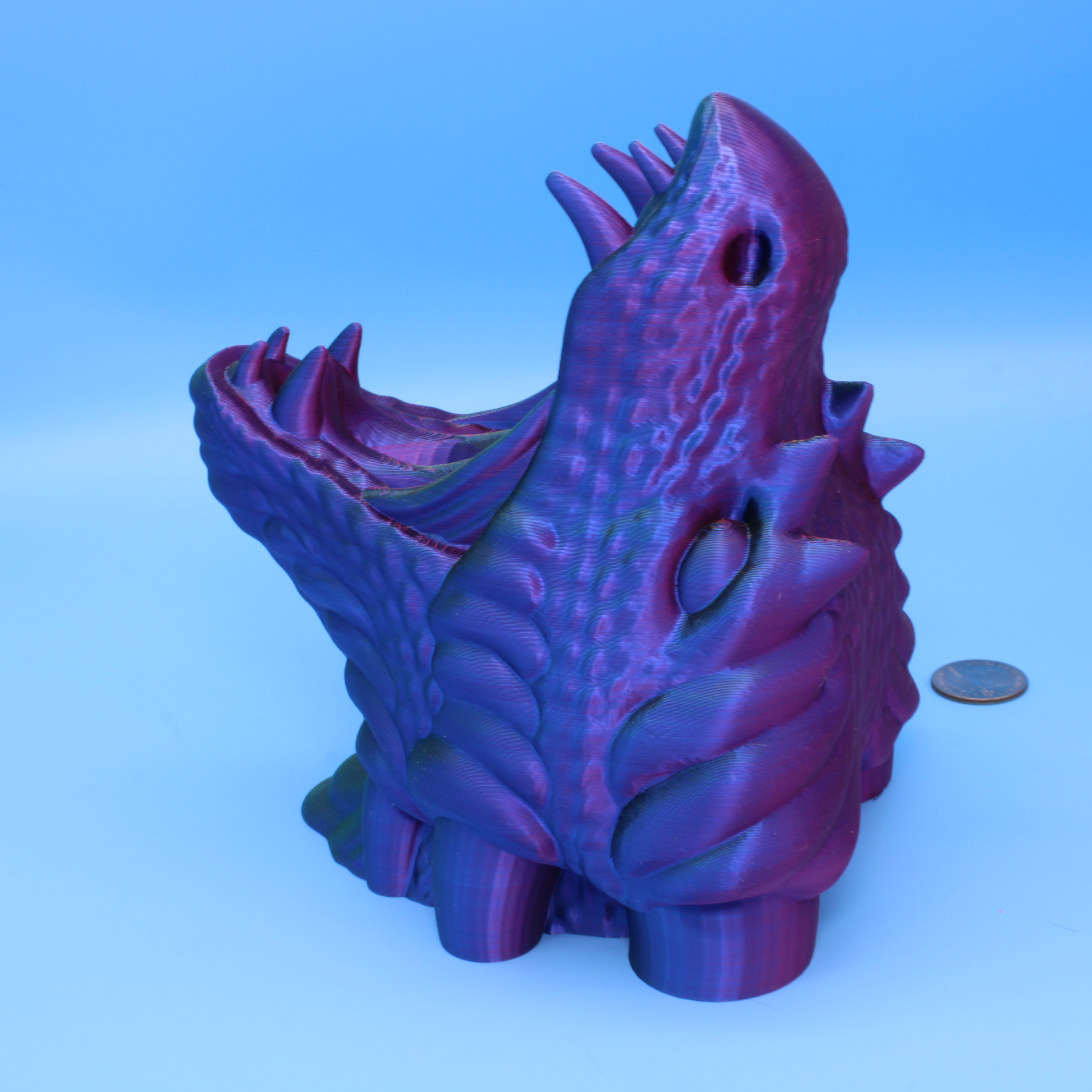 3D Printable Dragon Head Controller Holder by Kirsten M