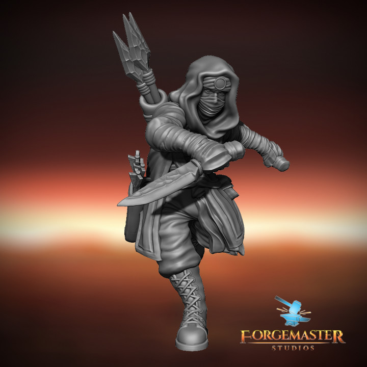 3D Printable Rockhound Dagger Pose 05 by Forgemaster Studios