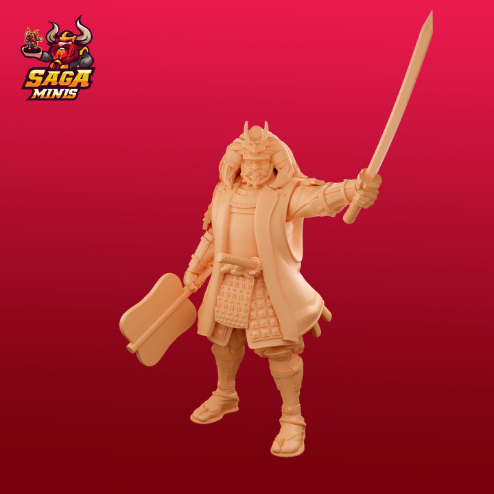 3D Printable Takeda Shingen by Saga Miniatures