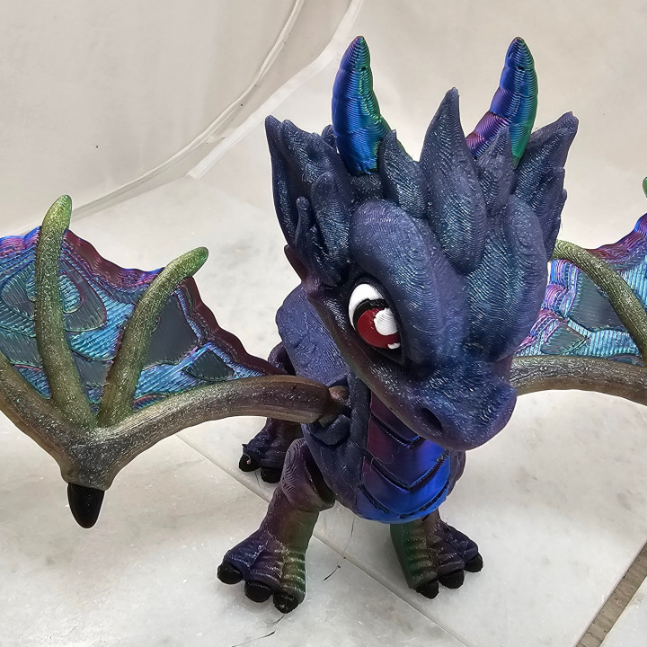 3D Print of CUTE FLEXI WESTERN DRAGON ARTICULATED by 3dPrint.Driect