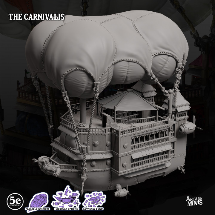 3D Printable Airship - The Carnivalis by Sordane Publishing