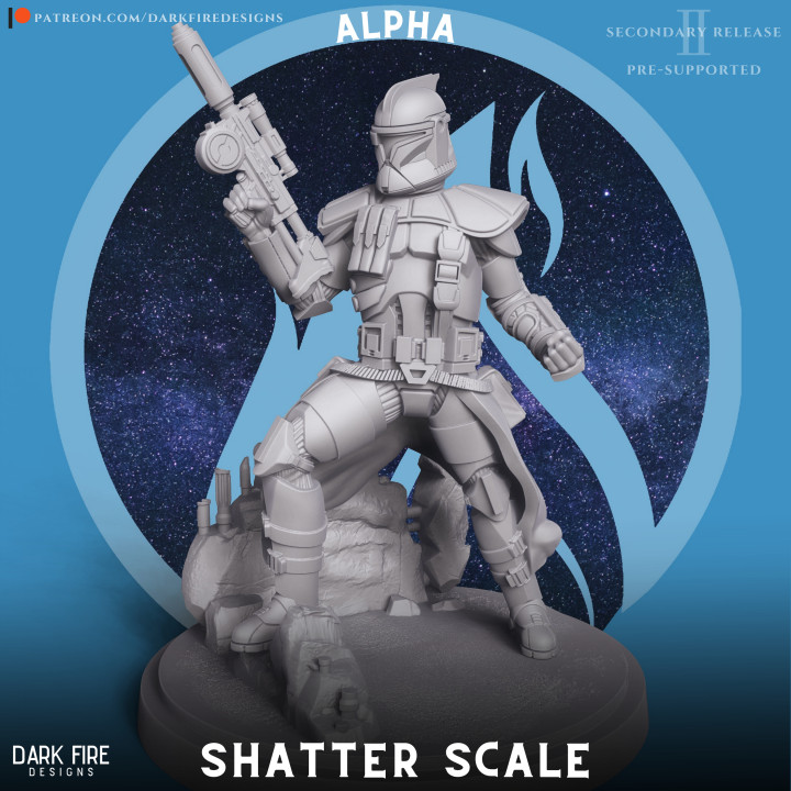 3D Printable Republic Alpha Commando - Shatter Scale by Dark Fire Designs