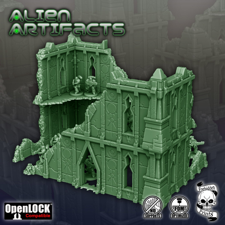 3D Printable Alien Artifacts - Building Set by Forbidden Prints