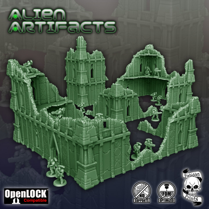 3D Printable Alien Artifacts - Building Set by Forbidden Prints