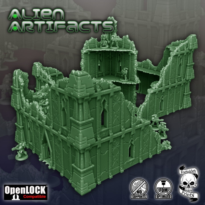 3D Printable Alien Artifacts - Building Set by Forbidden Prints