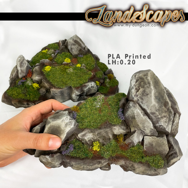 3D Printable Modular Hills by My Dungeon