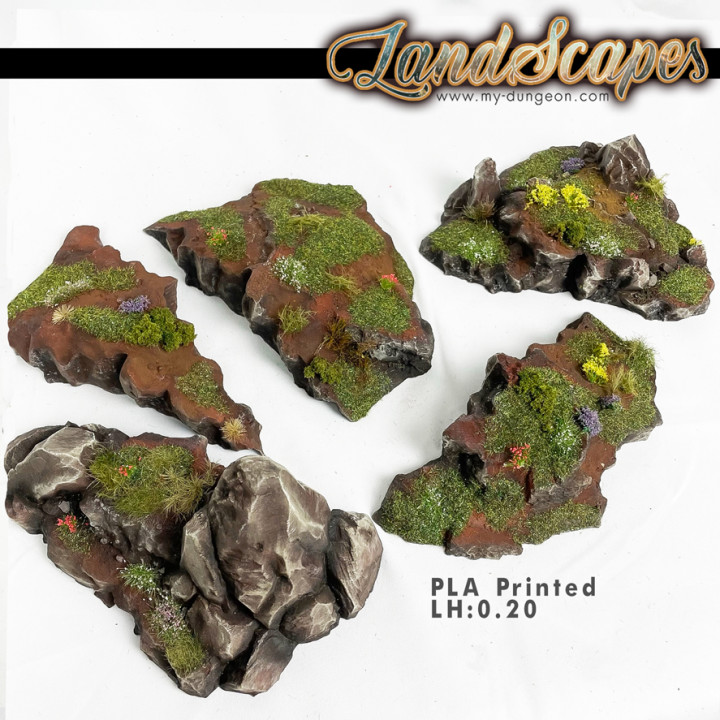 3D Printable Modular Hills by My Dungeon