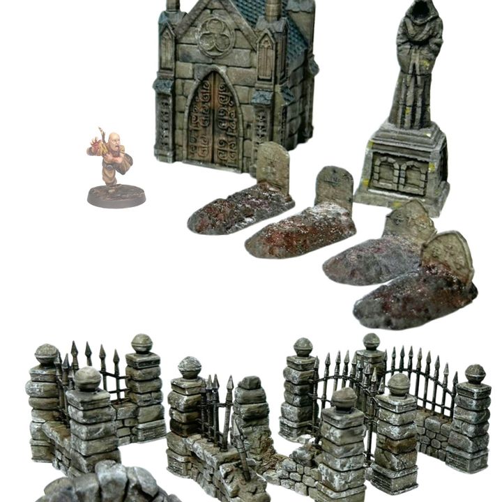 3D Printable Cemetery Set by My Dungeon