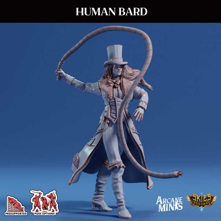 3D Printable Human Bard Female by Sordane Publishing