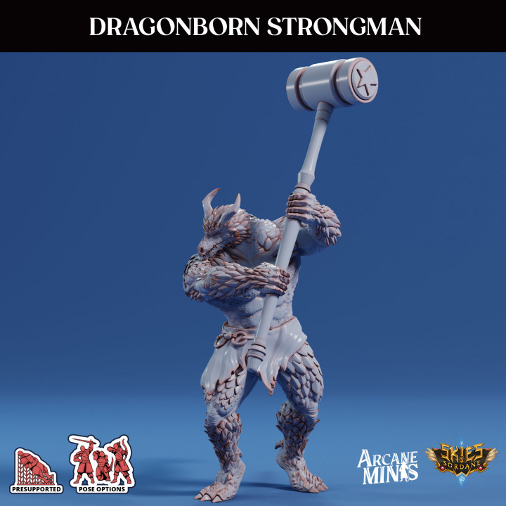 3D Printable Dragonborn Strongman by Sordane Publishing