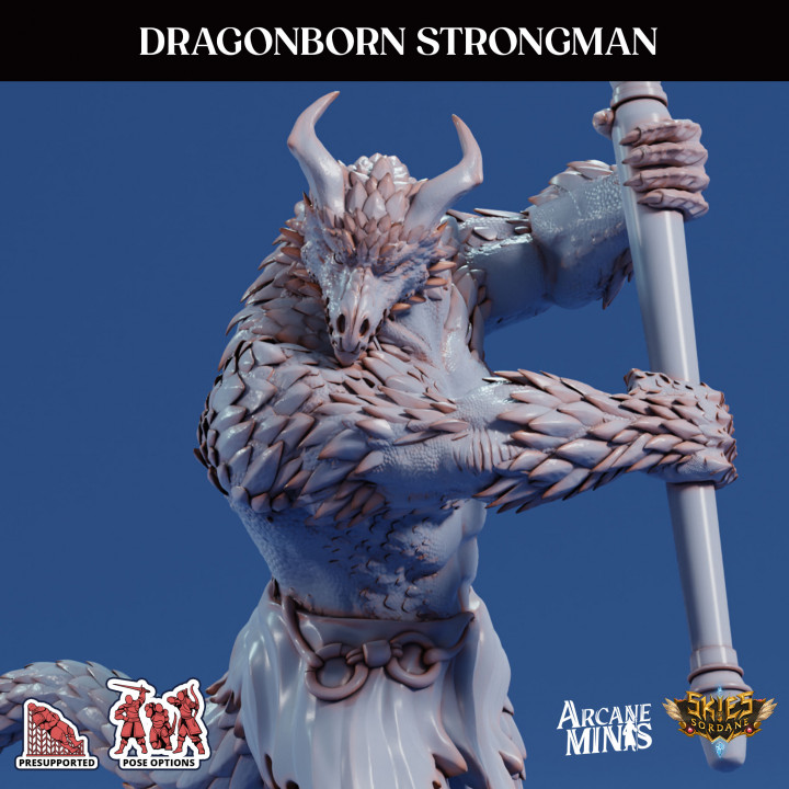 3D Printable Dragonborn Strongman by Sordane Publishing