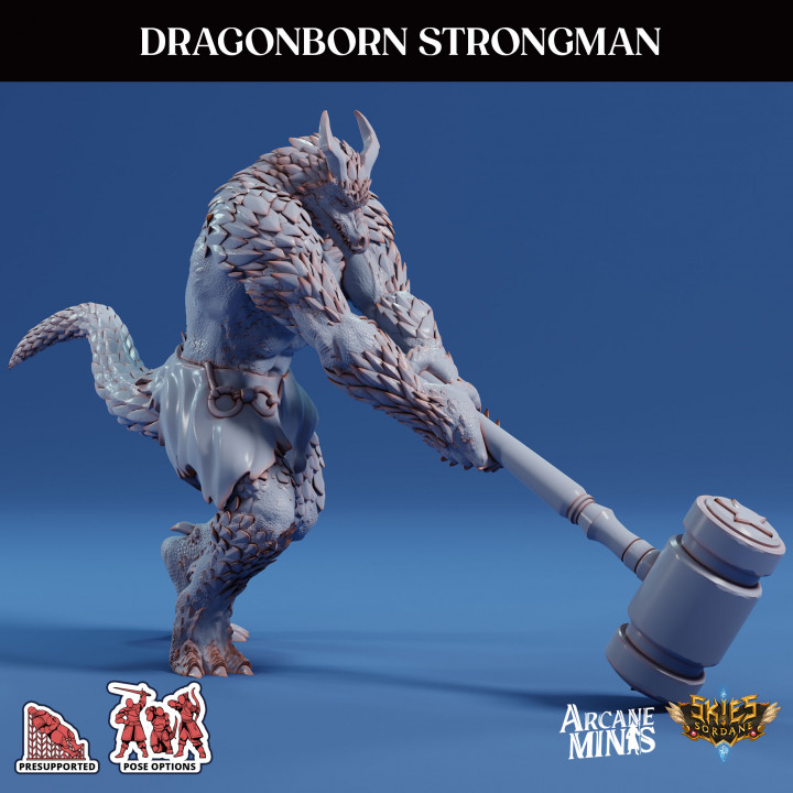 3D Printable Dragonborn Strongman by Sordane Publishing