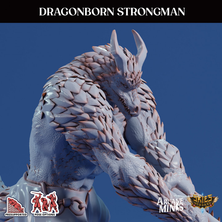 3D Printable Dragonborn Strongman by Sordane Publishing