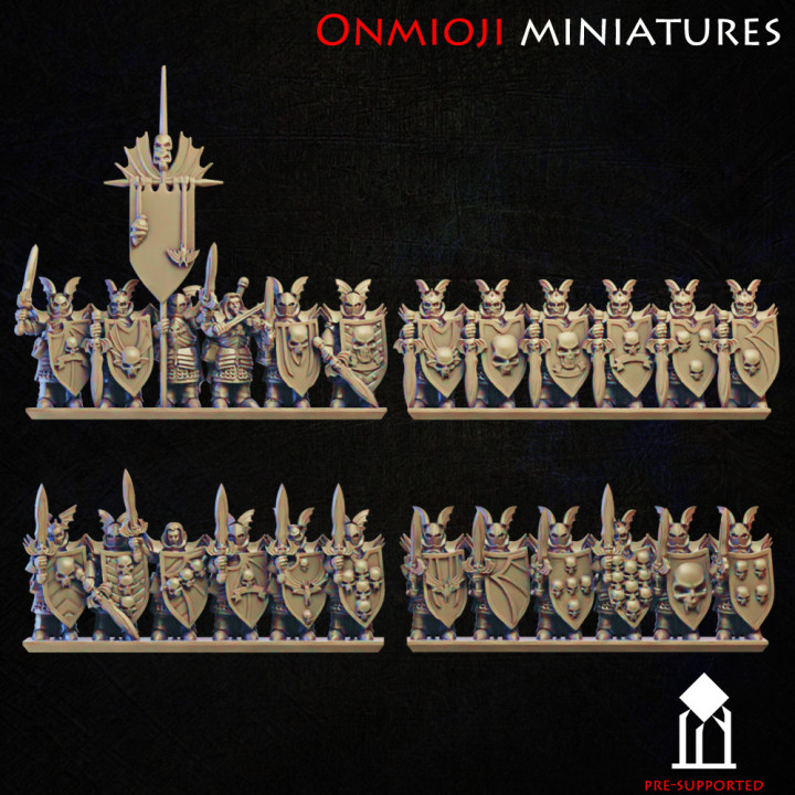 3D Printable vampire knights on foot 10mm by Stanislav Kuznetsov