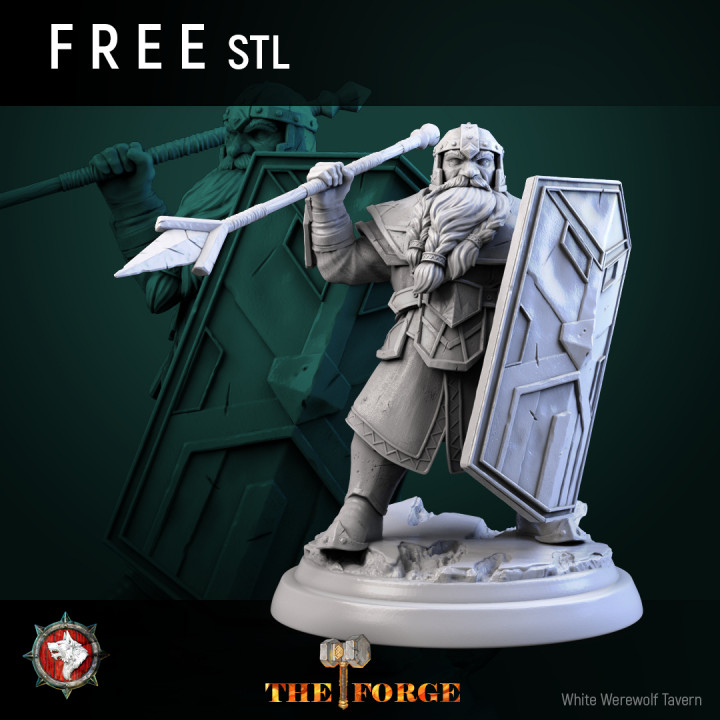 3D Printable Heavy armored dwarf V6 Free STL pre-supported by White ...