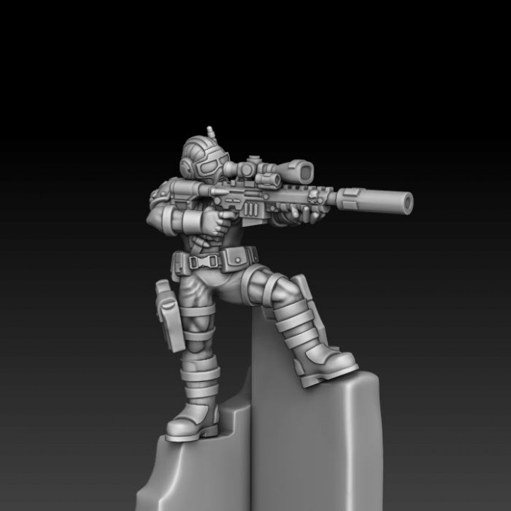 3D Printable Vindicator Imperial Sniper Assassin (presupported) by Chad ...