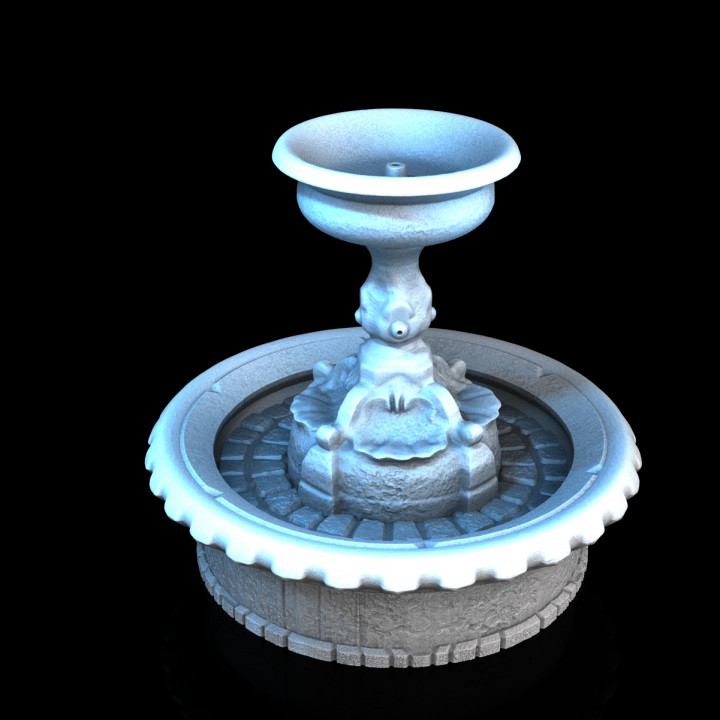 3D Printable Fountain - Medieval Town by Adrian