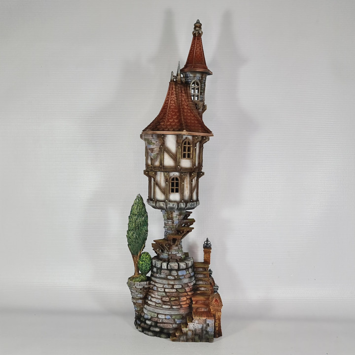3D Printable Steeple Manor - Medieval Town Set by Adrian