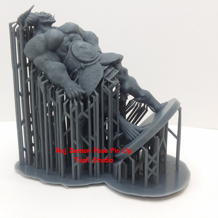 3D Printable Roj Demon Pose Pin Up by Tsali