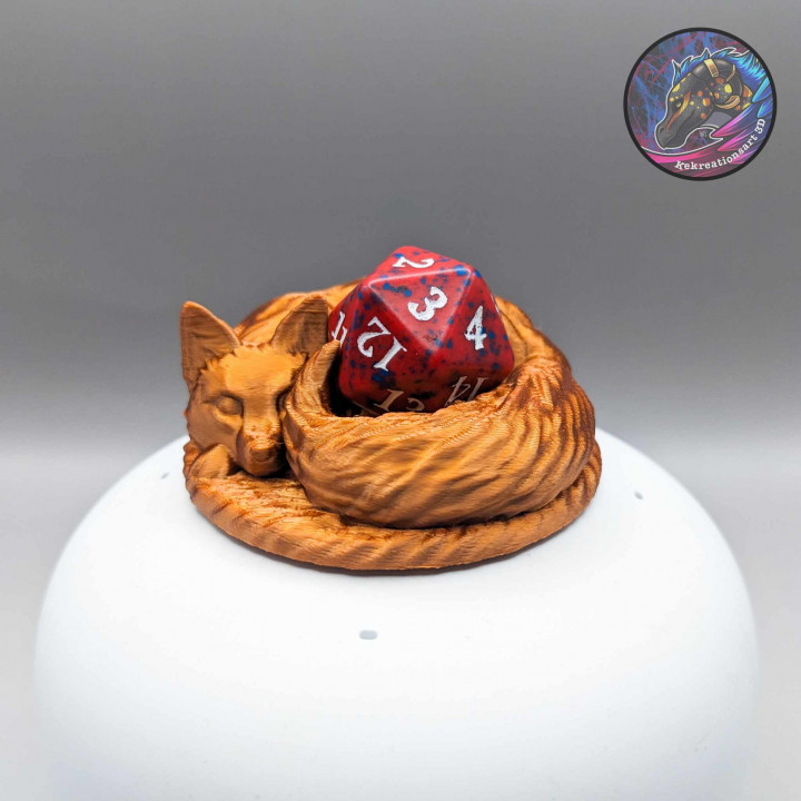 3D Printable Fox Dice Guardian by Kirsten M