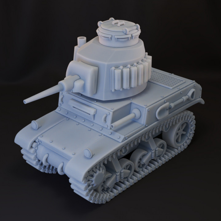 3D Printable M3 Stuart Tank by The Cackling Kobold Company