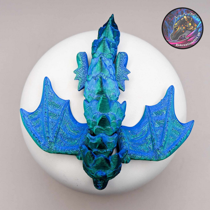 3D Printable Baby Wyvern Keychain by Kirsten M