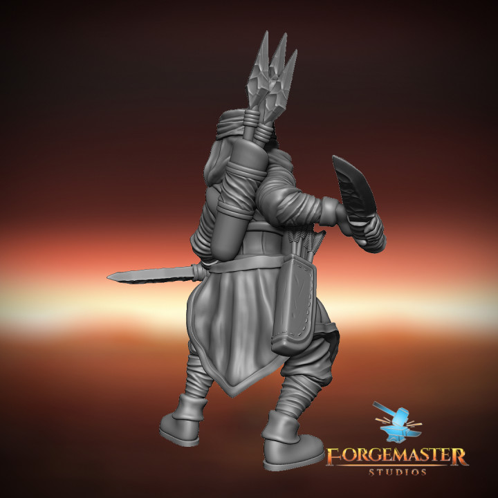 3D Printable Pikemaiden Initiate Dagger Pose 06 by Forgemaster Studios