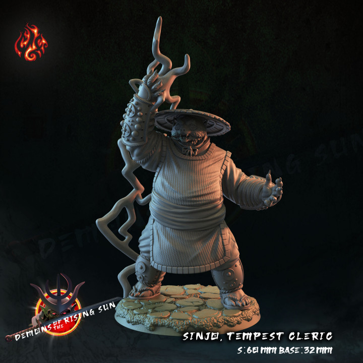 3D Printable Sinjo, Tempest Cleric by Crippled God Foundry