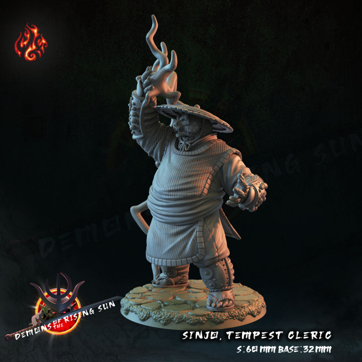 3D Printable Sinjo, Tempest Cleric by Crippled God Foundry