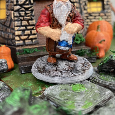 3D Printable Dwarf Tavern keeper by Moonshine Miniatures