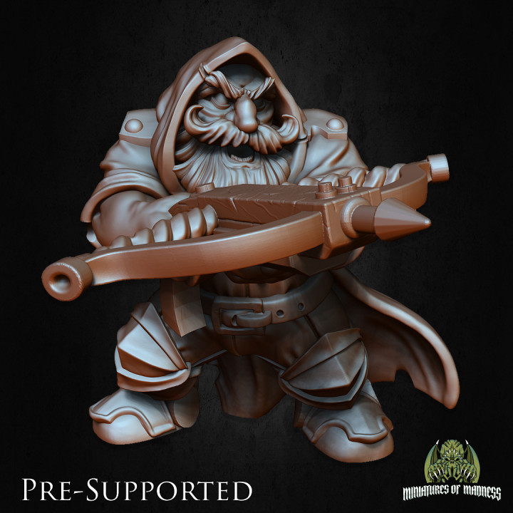 3D Printable Dwarf Crossbowman 2 [PRE-SUPPORTED] Dwarf Ranger by ...