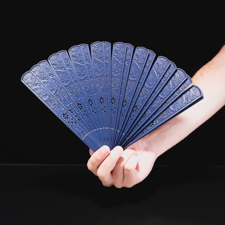 3D Printable Zhe Shan Hand Fan by Stlflix