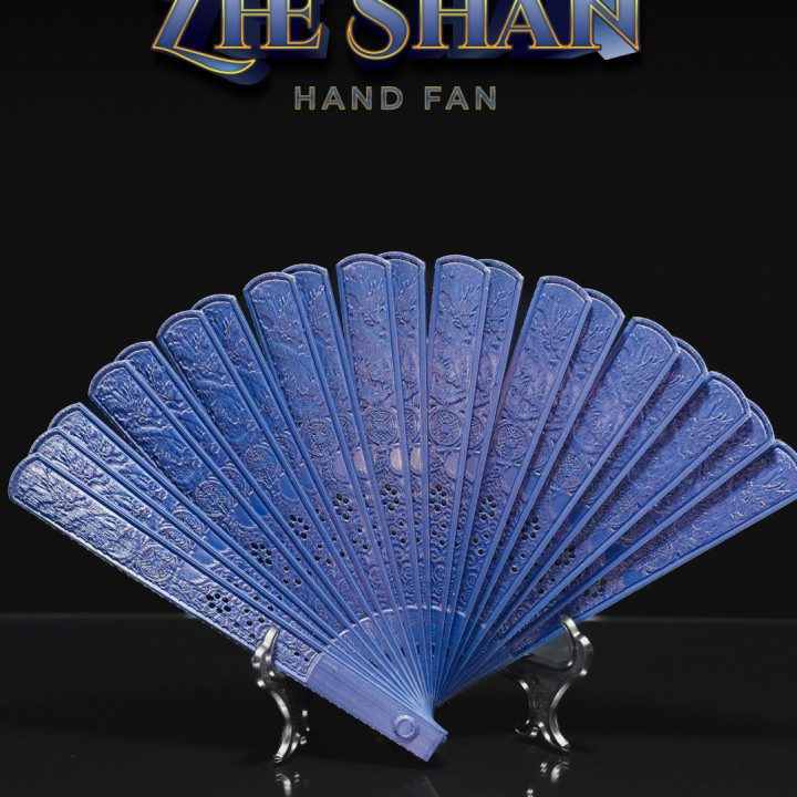3D Printable Zhe Shan Hand Fan by Stlflix