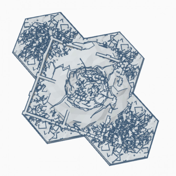 3D Printable Modern Building with Hex Base 3 Three Stage Bundle Pack by ...